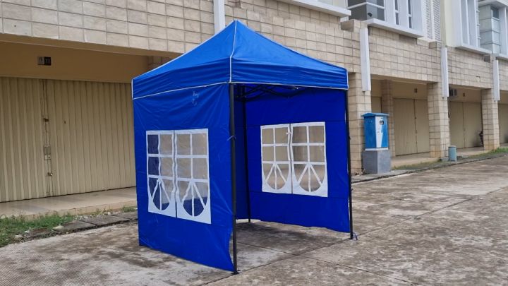 Tenda Lipat 3x3 Lengkap Dinding Mika Motif Jendela | Lazada Indonesia