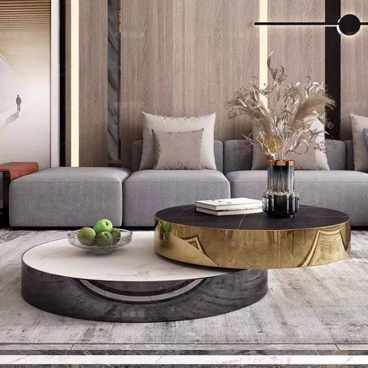 Italian Style Accessible Luxury Rotating Coffee Table Modern Minimalist ...