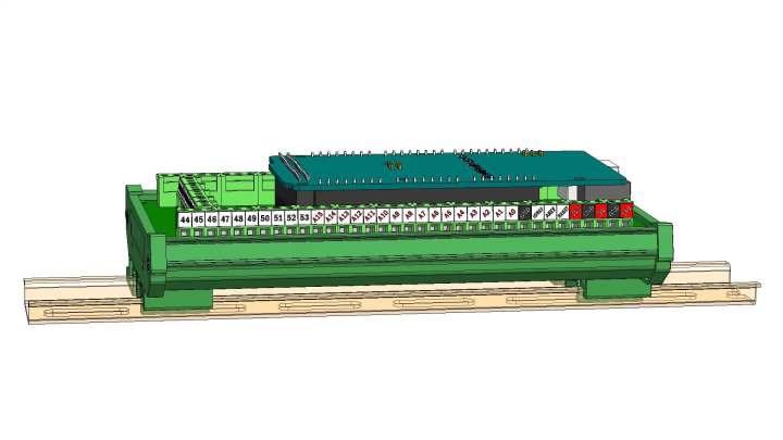Electronics-Salon DIN Rail Mount Screw Terminal Block Adapter Module ...