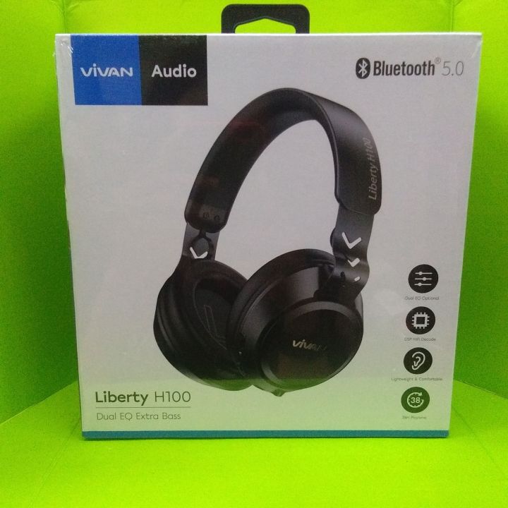 earphone headphone bluetooth vivan liberty h100 | Lazada Indonesia