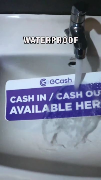 De-Sign Gcash Cash In/ Cash Out Available Here Signage Sticker ...
