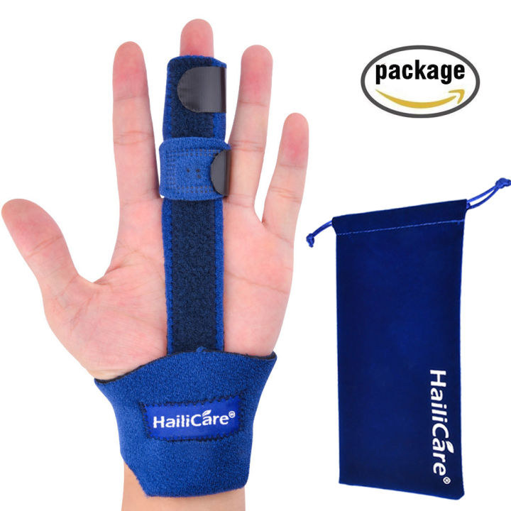 Adjustable finger brace finger splint support trigger finger with built ...