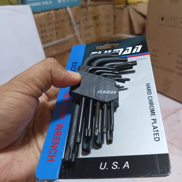 9pcs Allen wrench set flower type original flyman brand | Lazada PH