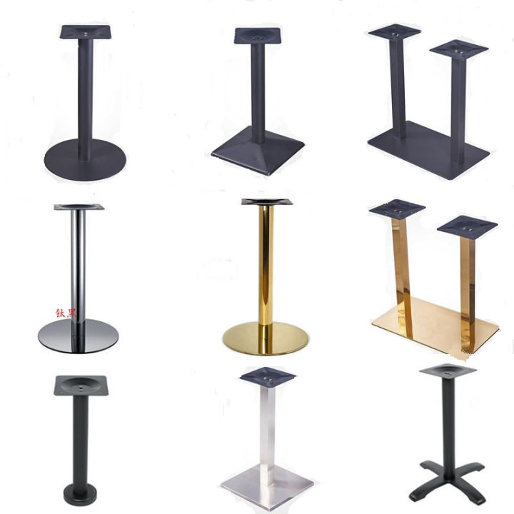 Black Steel Plate Foot Square Table Leg Bar Counter Foot Stainless ...