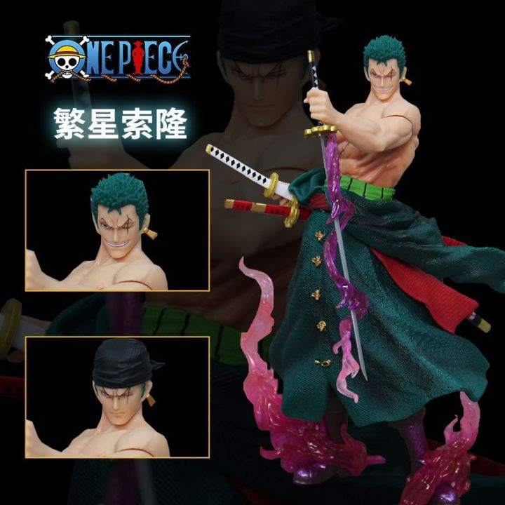 One Piece figure GK one knife flow Yama star Sauron double head carving ...