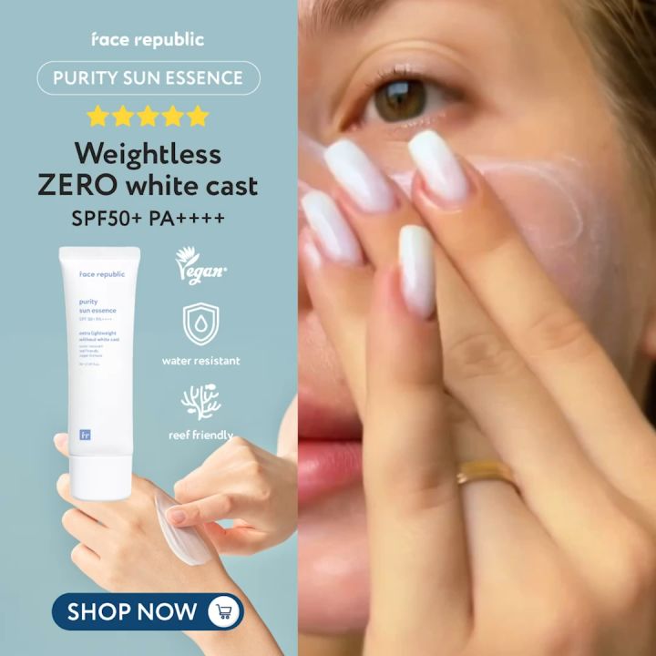 Face Republic Purity Sun Essence SPF50+ PA++++ 50mL [No Whitecast ...