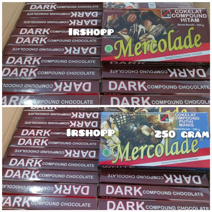 Mercolade Dark Premium Chocolate Compound Coklat Batang 250gr/ Coklat ...