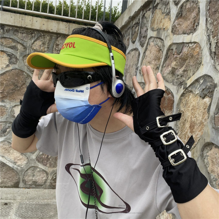 Y2K Japanese-style silver wired computer headset Subi blue headphones ...