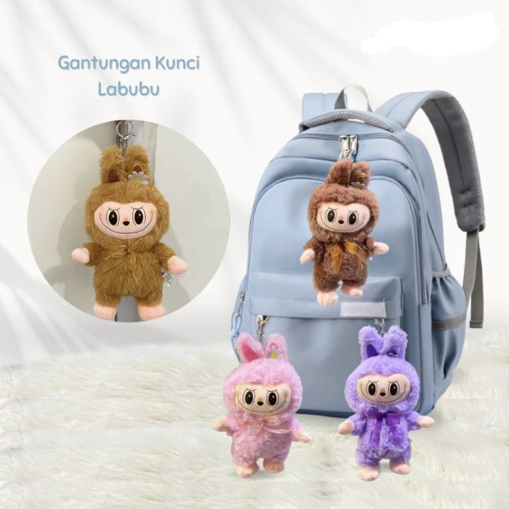 Gantungan kunci Labubu key chain labubu monsters Maccarone kawaii ...