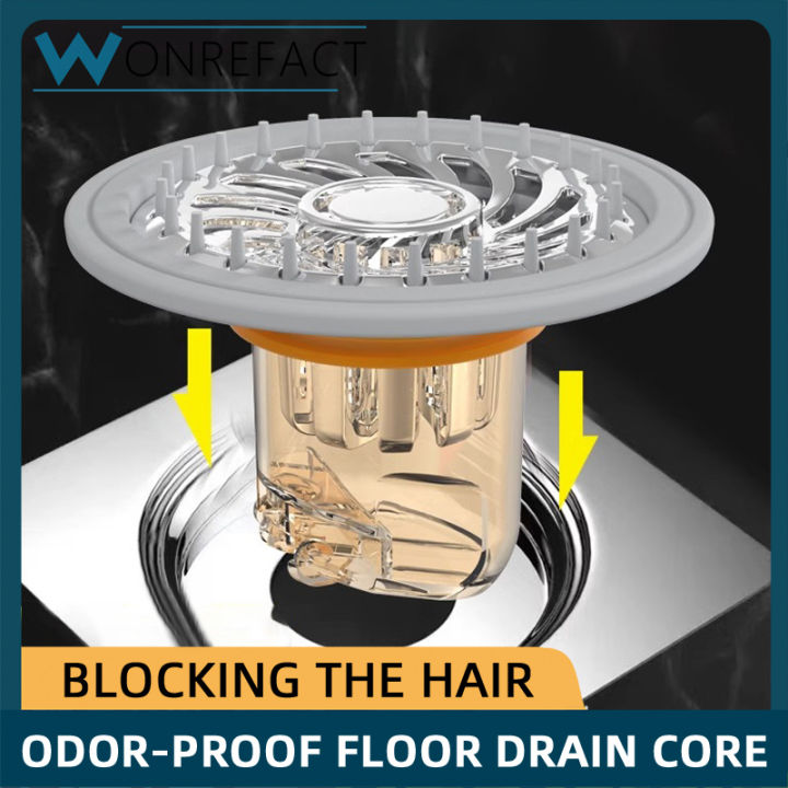 Floor Drain Core Shower Drain Cover Hair Filter Anti Odor Water ...