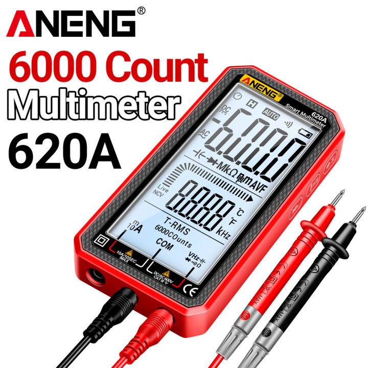 ANENG 620A Digital Multimeter Smart AC Current Voltage Tester 6000 ...