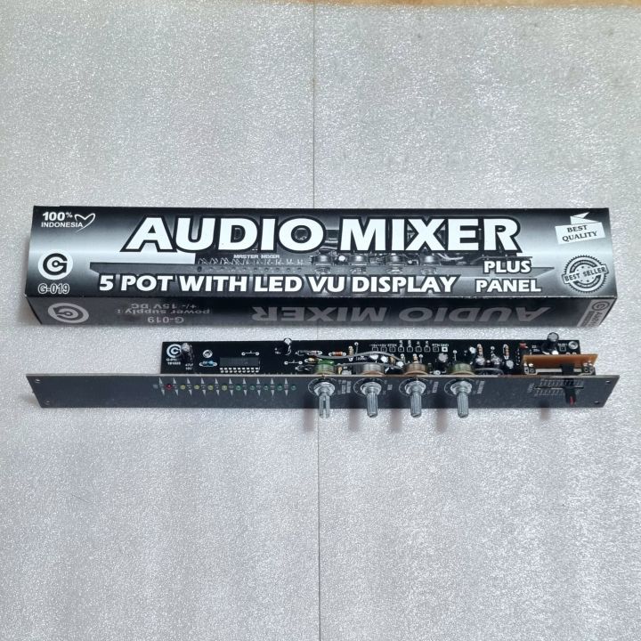 KIT Audio Mixer 5 Pot With LED VU Display Plus Panel G-019 | Lazada ...