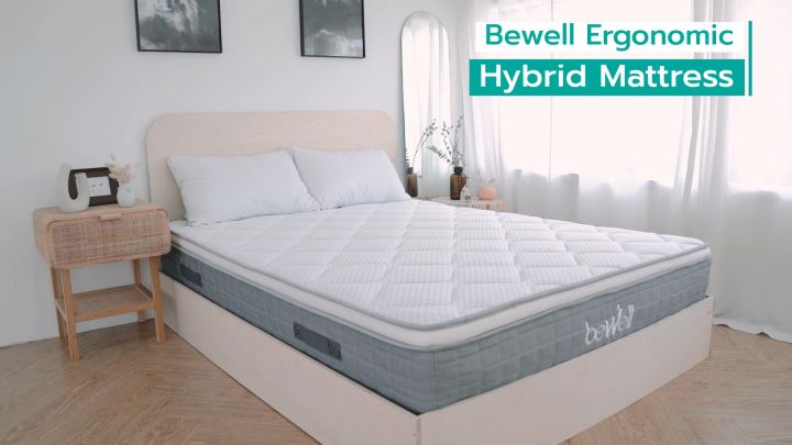 Bewell Ergonomic Hybrid Mattress ที่นอนไฮบริดเพื่อสุขภาพ ที่นอนไฮบริด สปริง 5 โซนผสมเมมโมรีโฟม ...