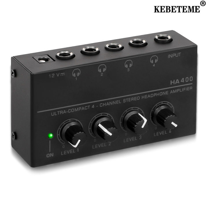 KEBETEME 4 Channels Mini Headphone Amplifier HA400 Ultra-Compact Stereo ... KEBETEME 4 Channels Mini Headphone Amplifier HA400 Ultra-Compact Stereo ...
