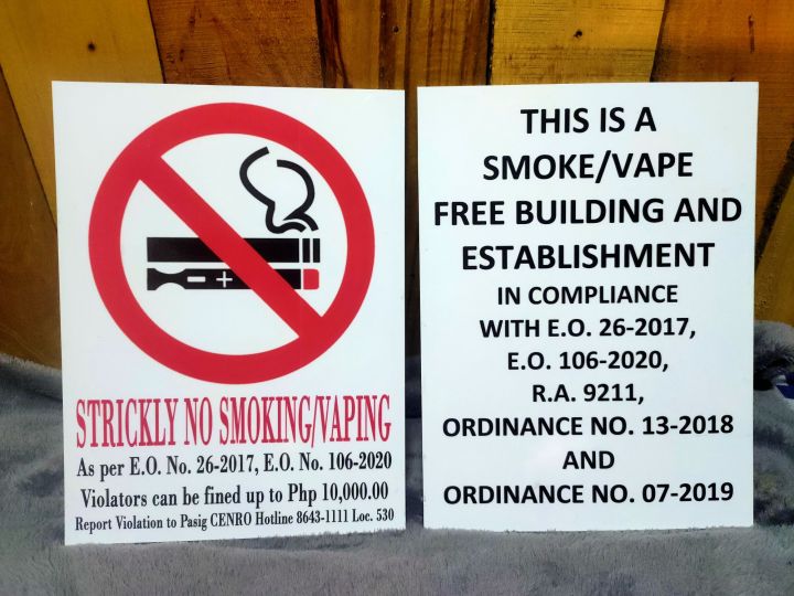 NO SMOKING Signage for Business Establishments | Lazada PH