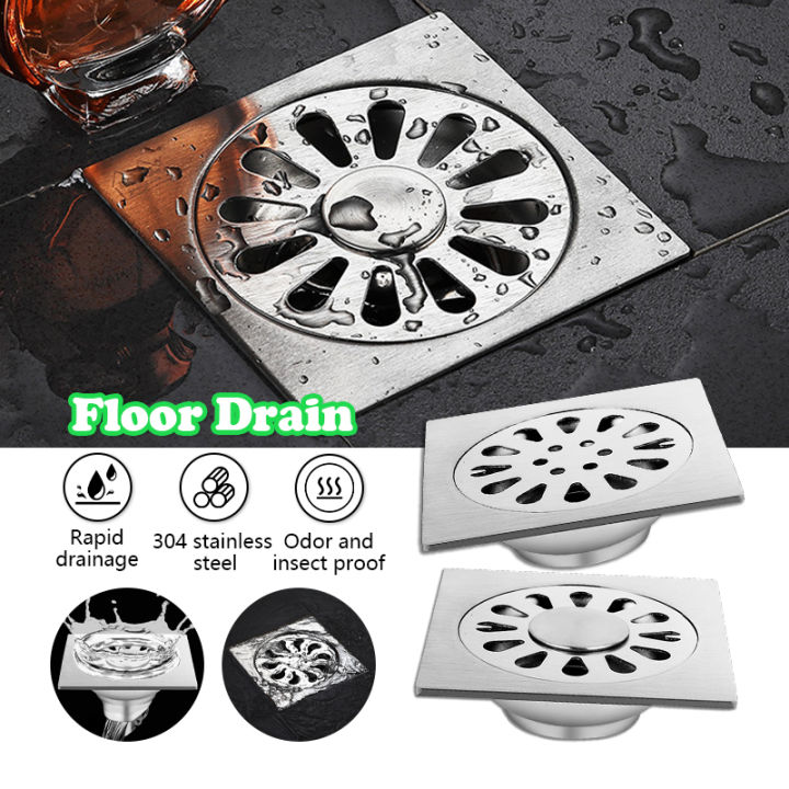 Floor Drains 304 Stainless Steel Anti-Odor Shower Strainer Cover ...