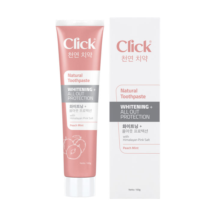 Click Natural Toothpaste Whitening + All Out Protection - Pasta Gigi ... Click Natural Toothpaste Whitening + All Out Protection - Pasta Gigi ...