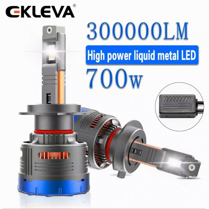 EKLEVA 2PCS Powerful LED Headlights Bulbs for Cars 700W 6000k 12v 24v ...