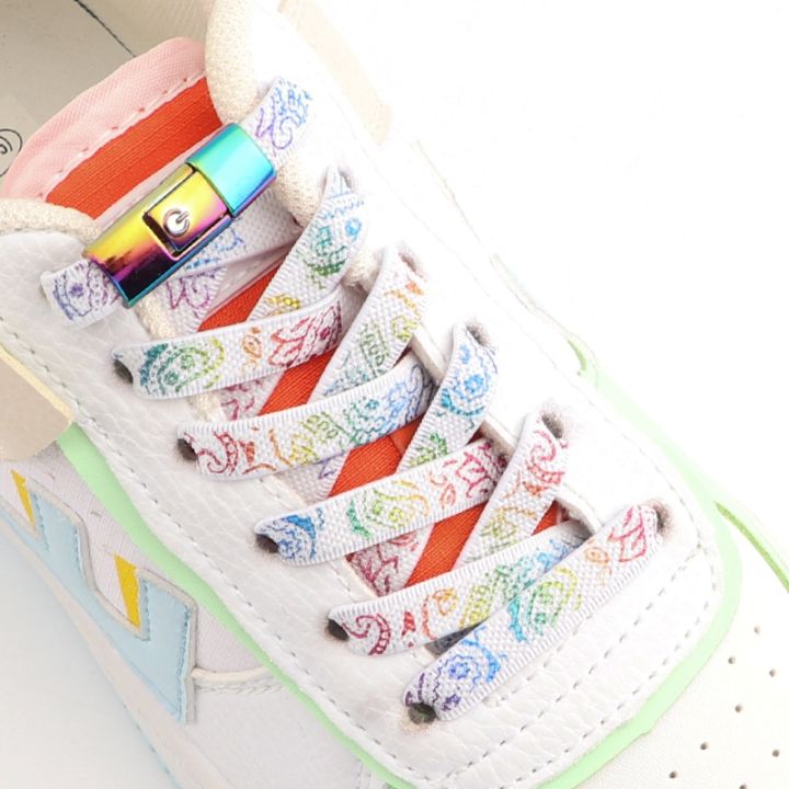 20 Colors Elastic Shoelaces Without ties Lazy Shoe Laces For Sneakers ...