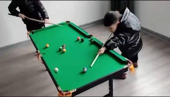 Pool table 120*63 CM Mini billiard Table for Kids adjustable metal legs ...
