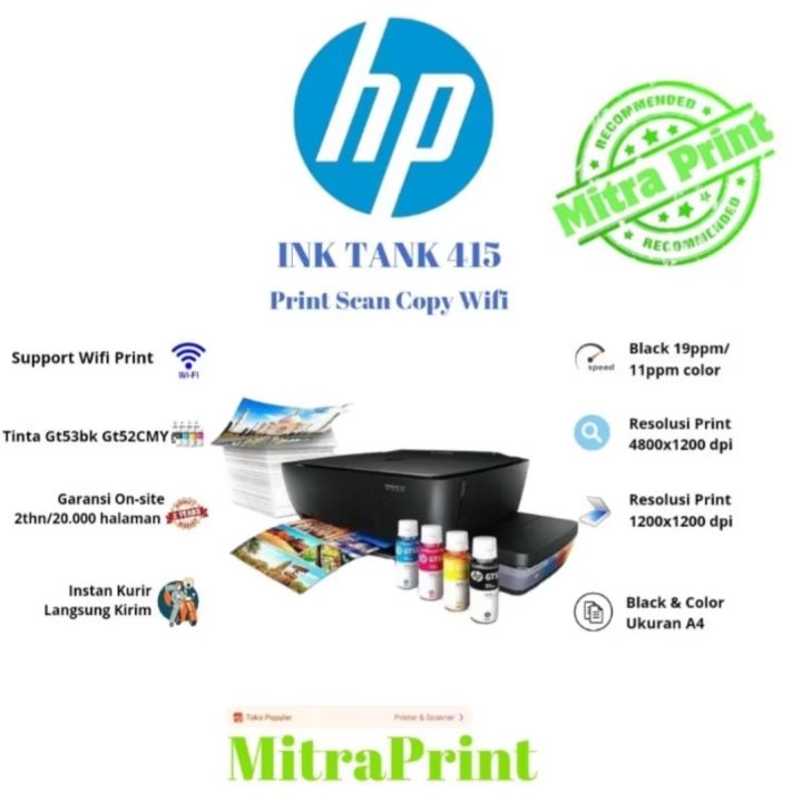Printer HP Ink Tank 415 All in One Wi-Fi | Lazada Indonesia