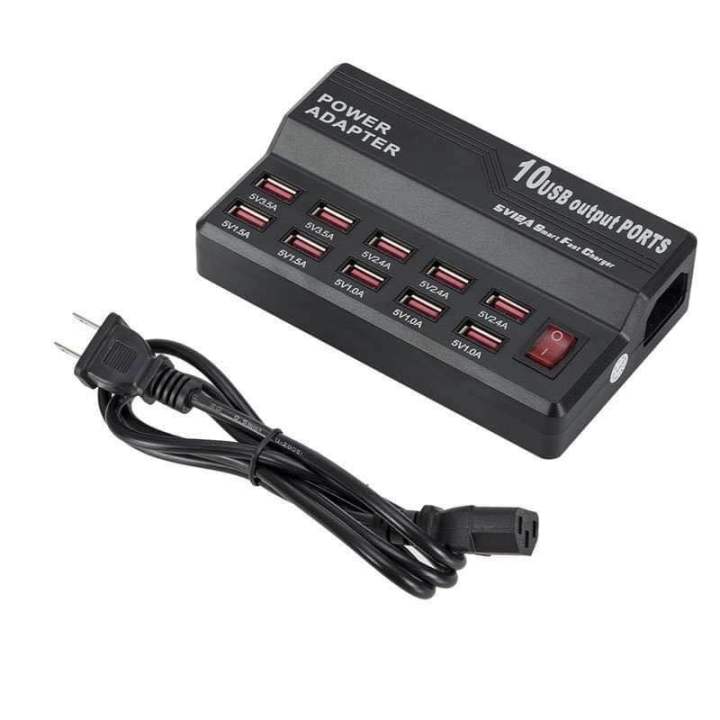 Multi Port Charger 10 USB 12A Power 60W Quick Charge Station | Lazada PH