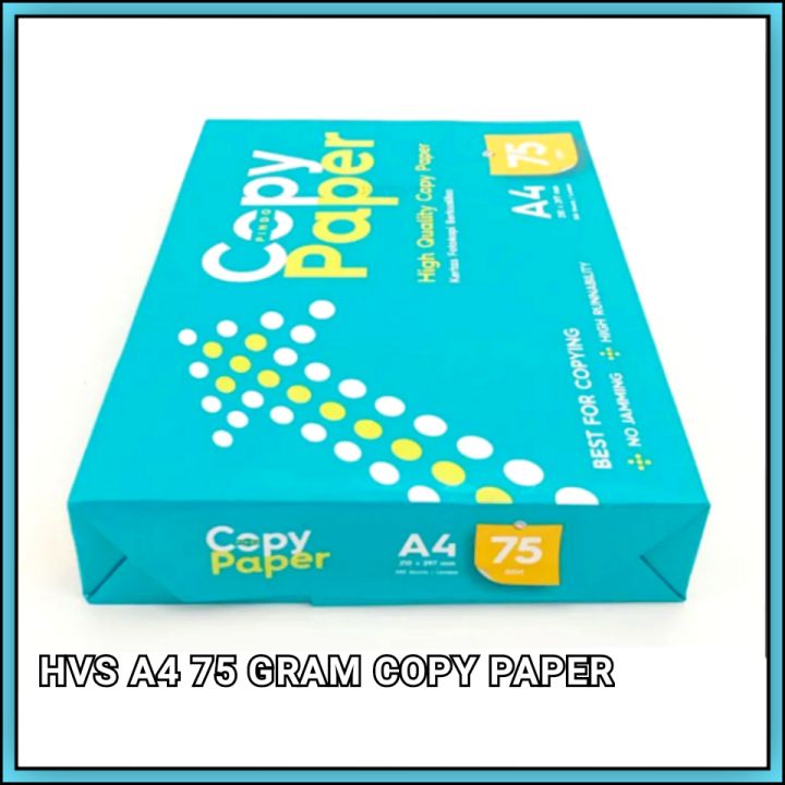 1 Rim Kertas HVS A4 Copy Paper 75 Gram Isi 500 Lembar | Lazada Indonesia