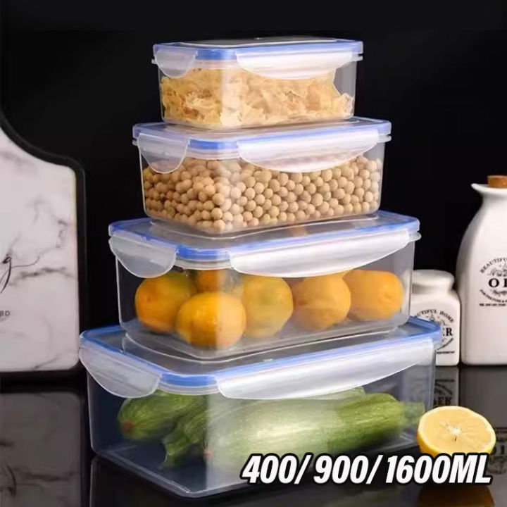YESPERY 400/900/1600ML Food Storage Box With Sealing Ring Lid Bento Box ...