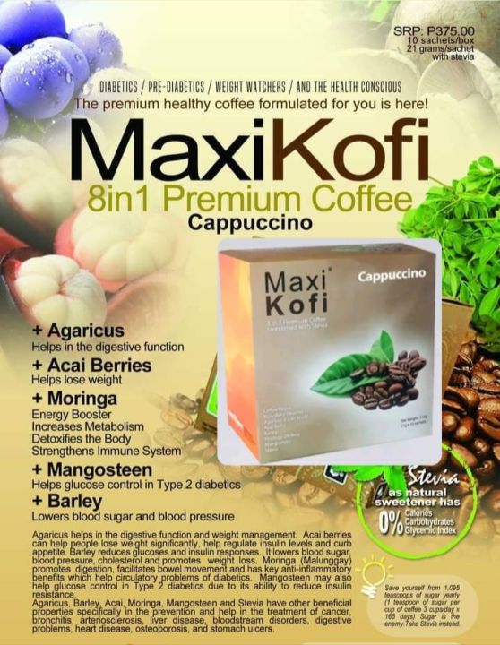 Maxi Kofi 8-in-1 Premium Coffee w/ Stevia | Lazada PH
