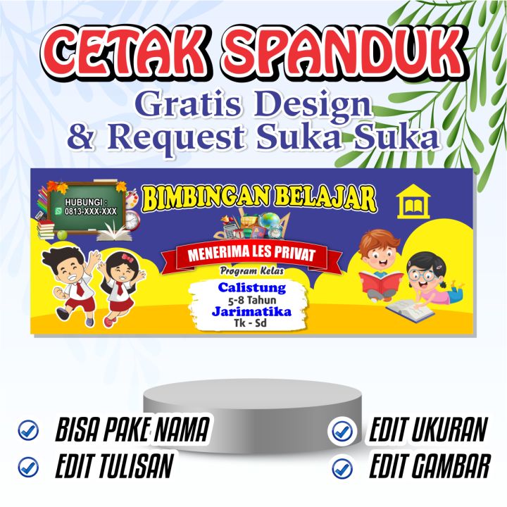Spanduk / Banner BIMBEL BIMBINGAN BELAJAR Bebas Design | Lazada Indonesia