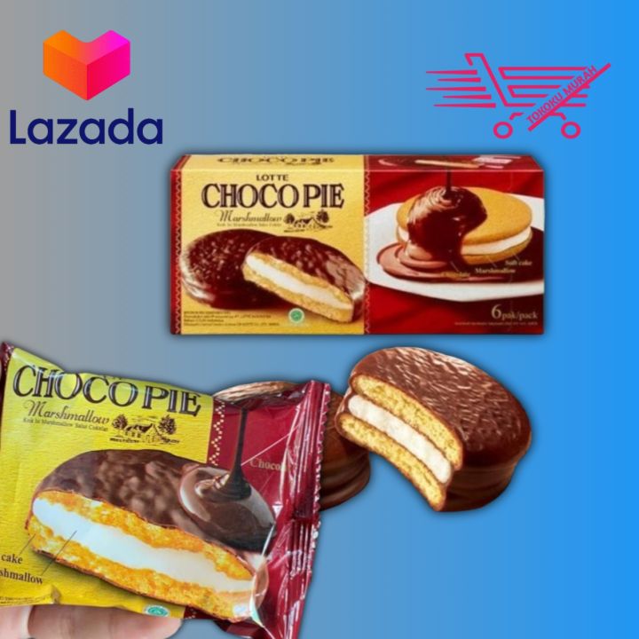 Choco pie cokopai marshamallow kue lembut enak 1 kotak bungkus | Lazada ...