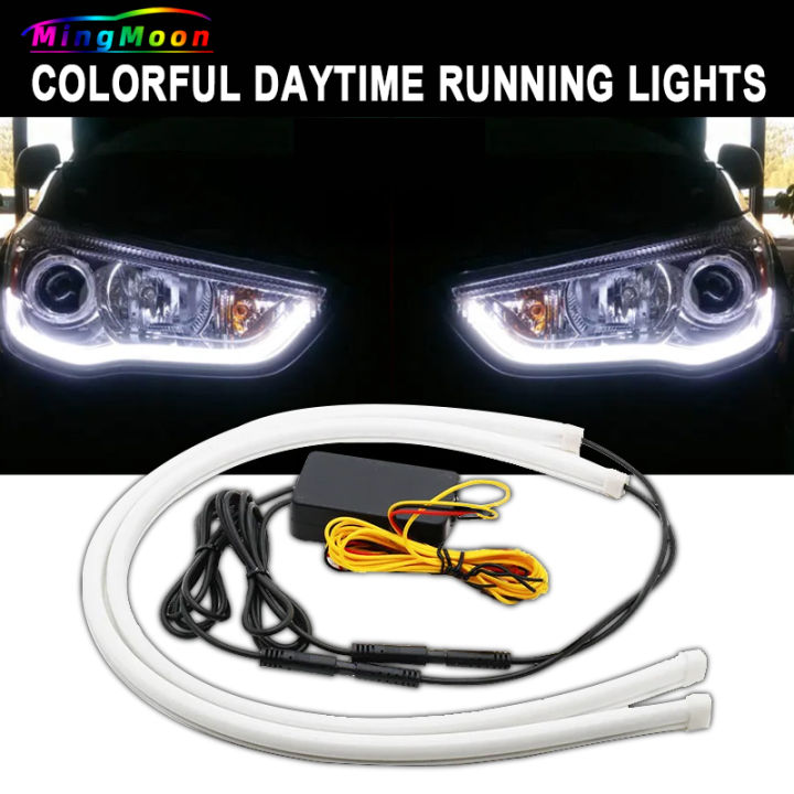 12V DRL Car LED Daytime Running Light APP Control Flexible RGB Symphony ...