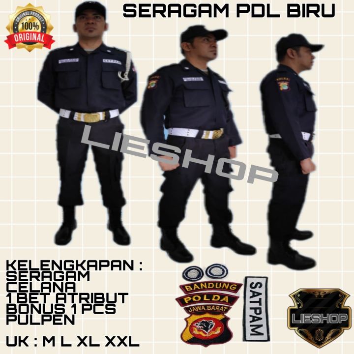 BAJU SERAGAM SATPAM PDL SECURITY KEAMANAN MURAH Baju celana + atrubut ...