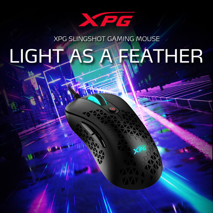 XPG SLINGSHOT GAMING RGB MOUSE 12000DPI LIGHTWEIGHT | Lazada