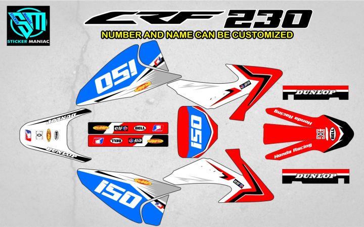 Honda crf 230 full body decals stickers Laminated | Lazada PH