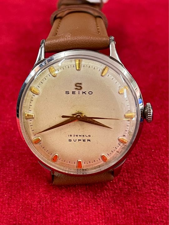 SEIKO 15 jewels SUPER ระบบไขลาน ตัวเรือนสแตนเลส นาฬิกาผู้ชาย นาฬิกามือสองของแท้ | Lazada.co.th