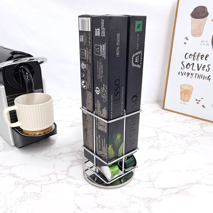 Rotatable 40 Pods Nespresso Coffee Capsule Rack Metal Coffee Capsule ...