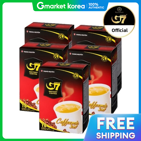 G7 | G7 Vietnam 3-in-1 Coffee Mix, 16g X 18 Sachets, 5 Packs (Total 90 ...
