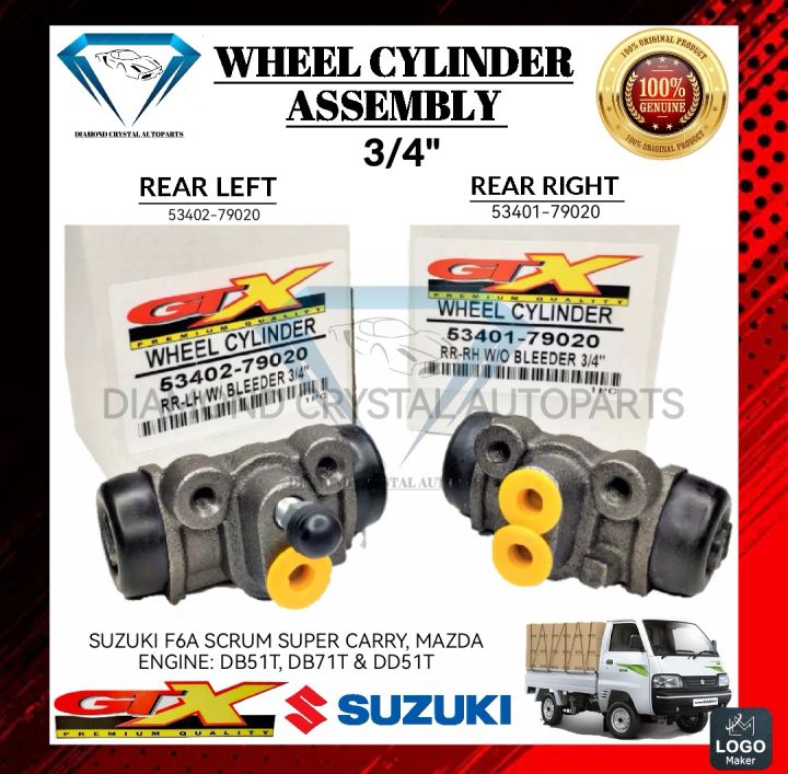 WHEEL CYLINDER ASSEMBLY REAR SUZUKI F6A SCRUM SUPER CARRY, MAZDA ENGINE ...