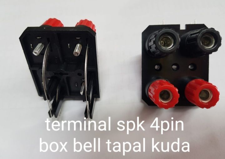 Terminal speaker box bell tapal kuda 4 pin | Lazada Indonesia