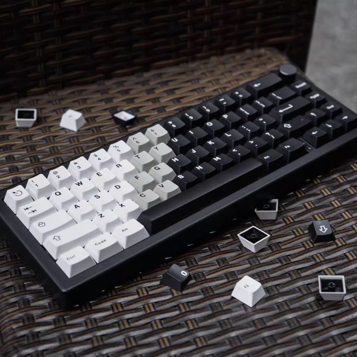 【Keycap Only】Black-white-gray Gradient Keycap 121 Keys Double Shot ABS ...