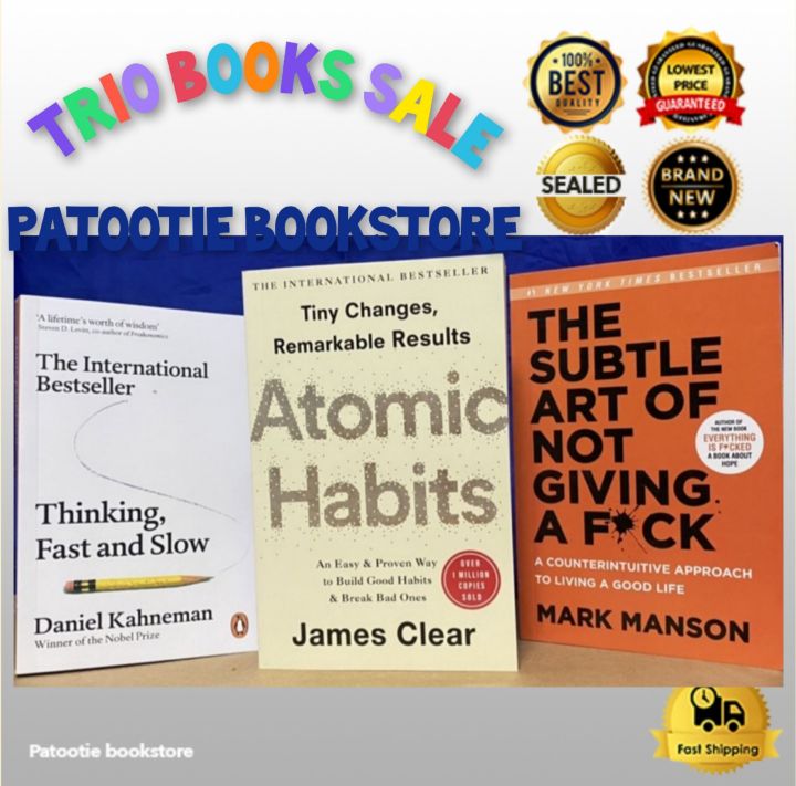 Atomic Habits + The Subtle Art + Thinking Fast and Slow Trio Books ...