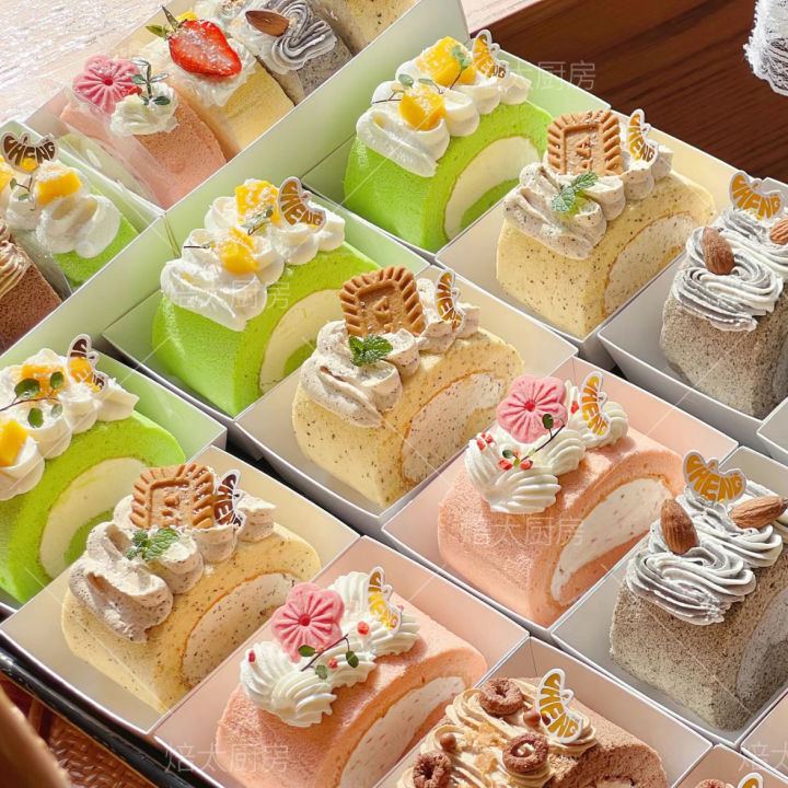 Baking Cake Roll Packaging Box Cut Cake Swiss Roll Hug Roll Tiger Skin ...