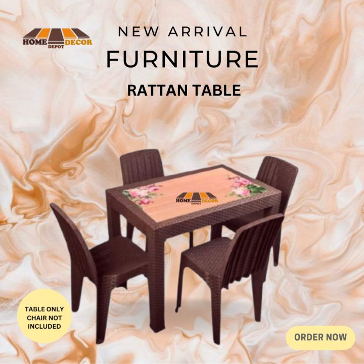 RATTAN TABLE [PLASTIC] TABLE ONLY (24x32) and (24x38) | Lazada PH