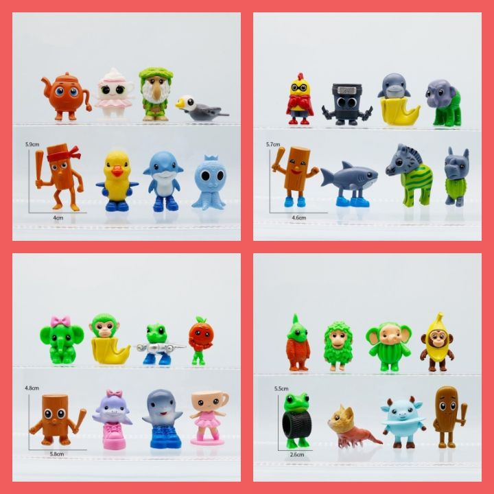 8pcs/Set Mini Tung tung tung Sahur Figuras Model PVC Italian Brainrot ...
