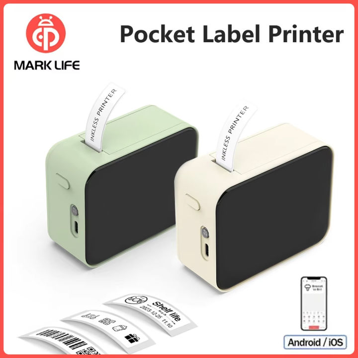 Marklife P15 Portable Thermal Printer Mini Label Printer Inkless ...