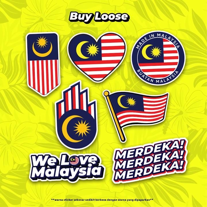 Waterproof sticker malaysia merdeka kereta motor | Lazada