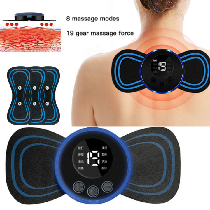 EMS Mini Electric Massager Stimulator Neck Pain Relief Back Leg ...