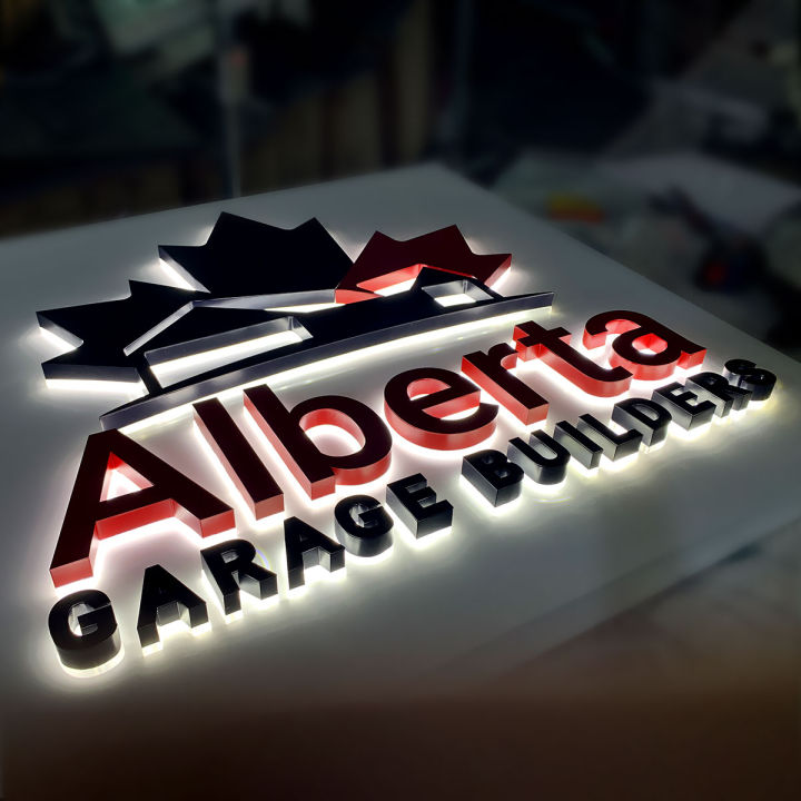 Customized office wall lettering,custom signboard light illuminated ...