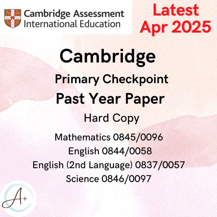 Cambridge Primary Checkpoint Past Year Paper + Answer | Hardcopy | Year ...